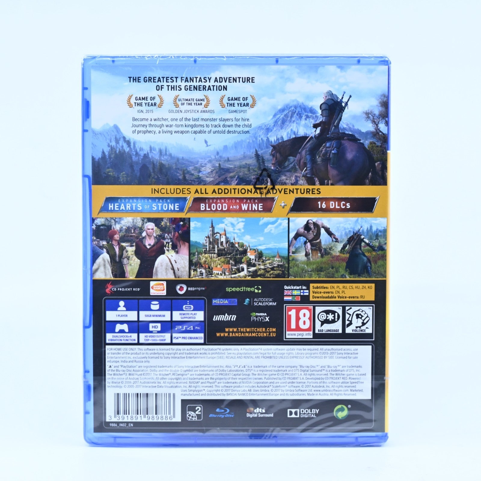 SEALED - The Witcher 3: Wild Hunt - Game of the Year GOTY - Sony PS4 G ...