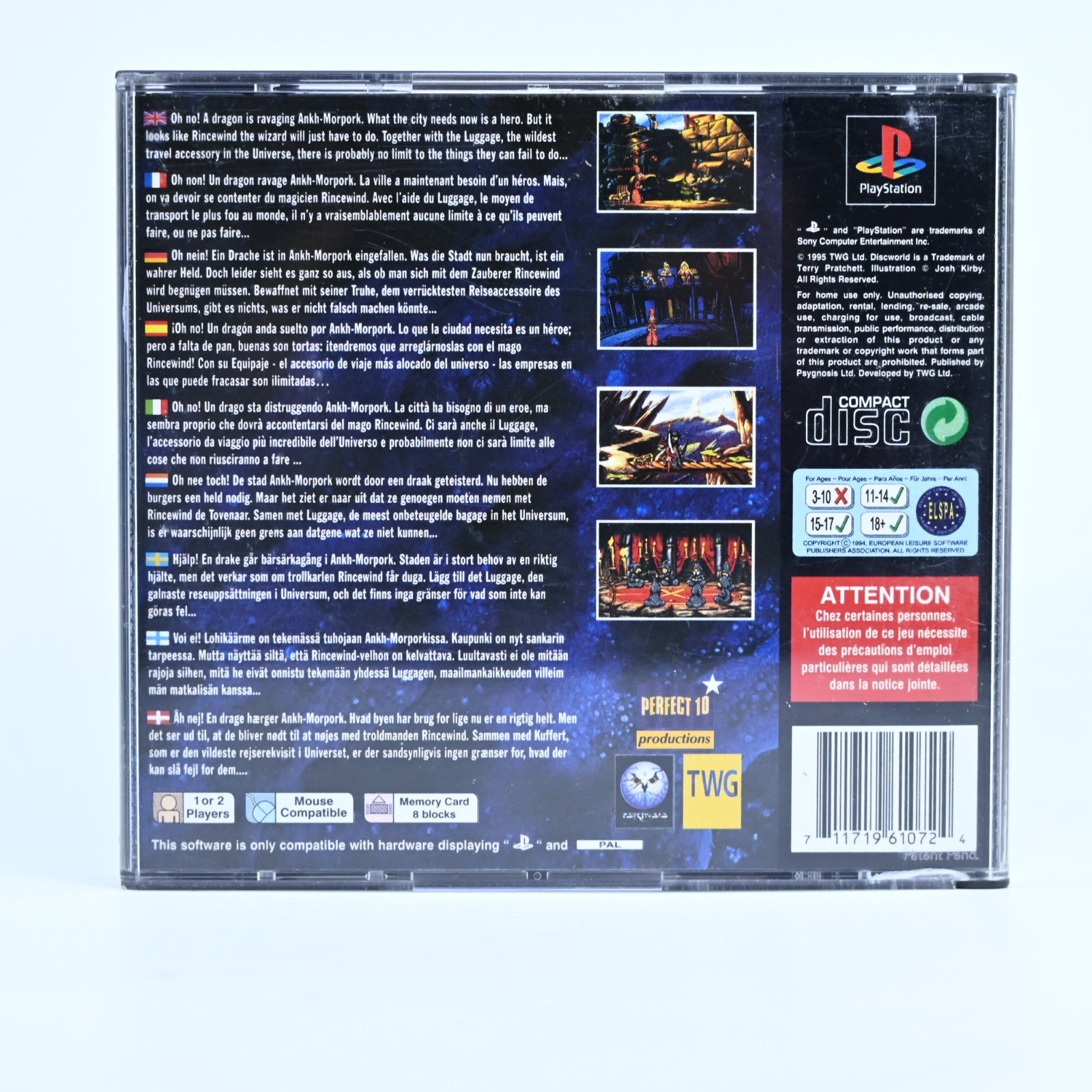 Terry Pratchett's Discworld - Sony Playstation 1 / PS1 Game + Manual ...