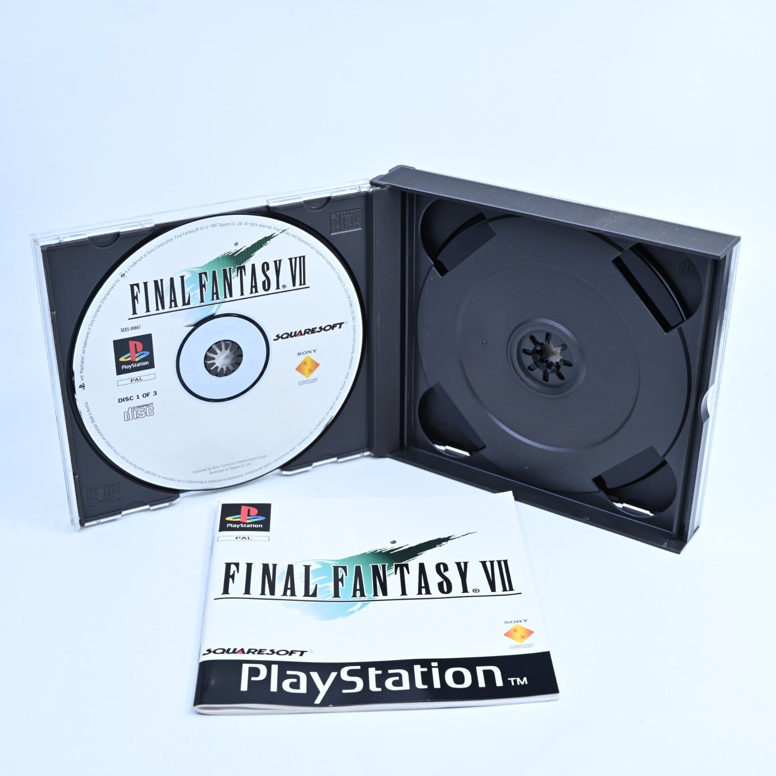 Final Fantasy VII - Sony Playstation 1 / PS1 Game + Manual - PAL - MIN ...