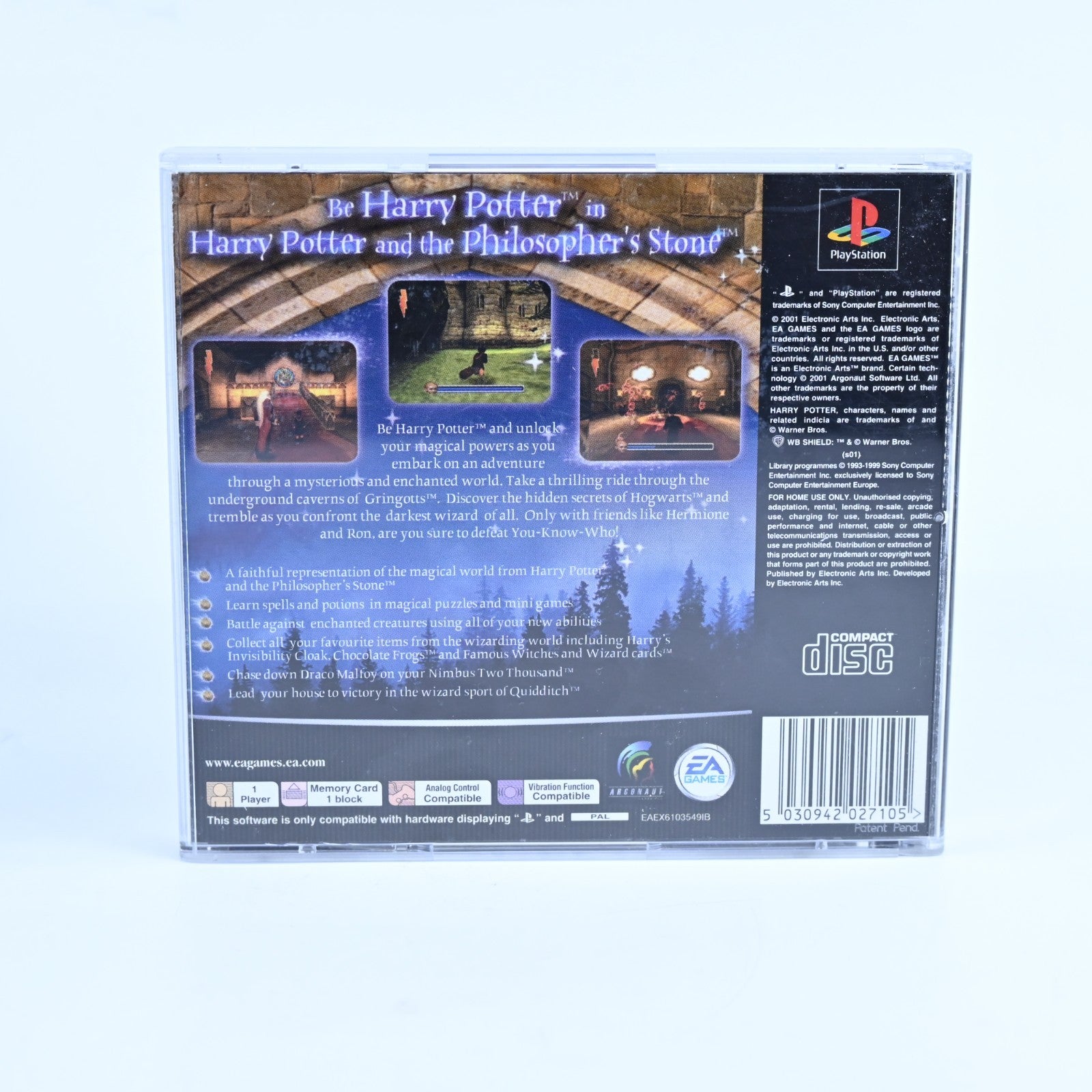 Harry Potter and the Philosopher's Stone - PS1 Game + Manual - PAL - M ...